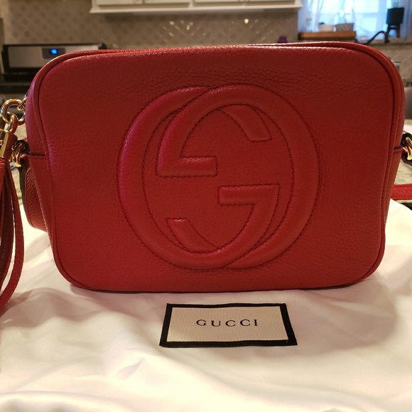 Gucci | Bags | Gucci Red Soho Camera Crossbody Bag | Poshmark